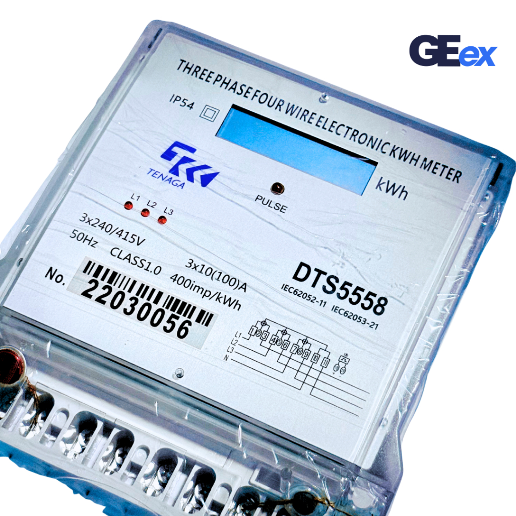 TKK DTS5558 100A Three Phase (TPN) 415V Digital 3 Phase Kwh Meter ...