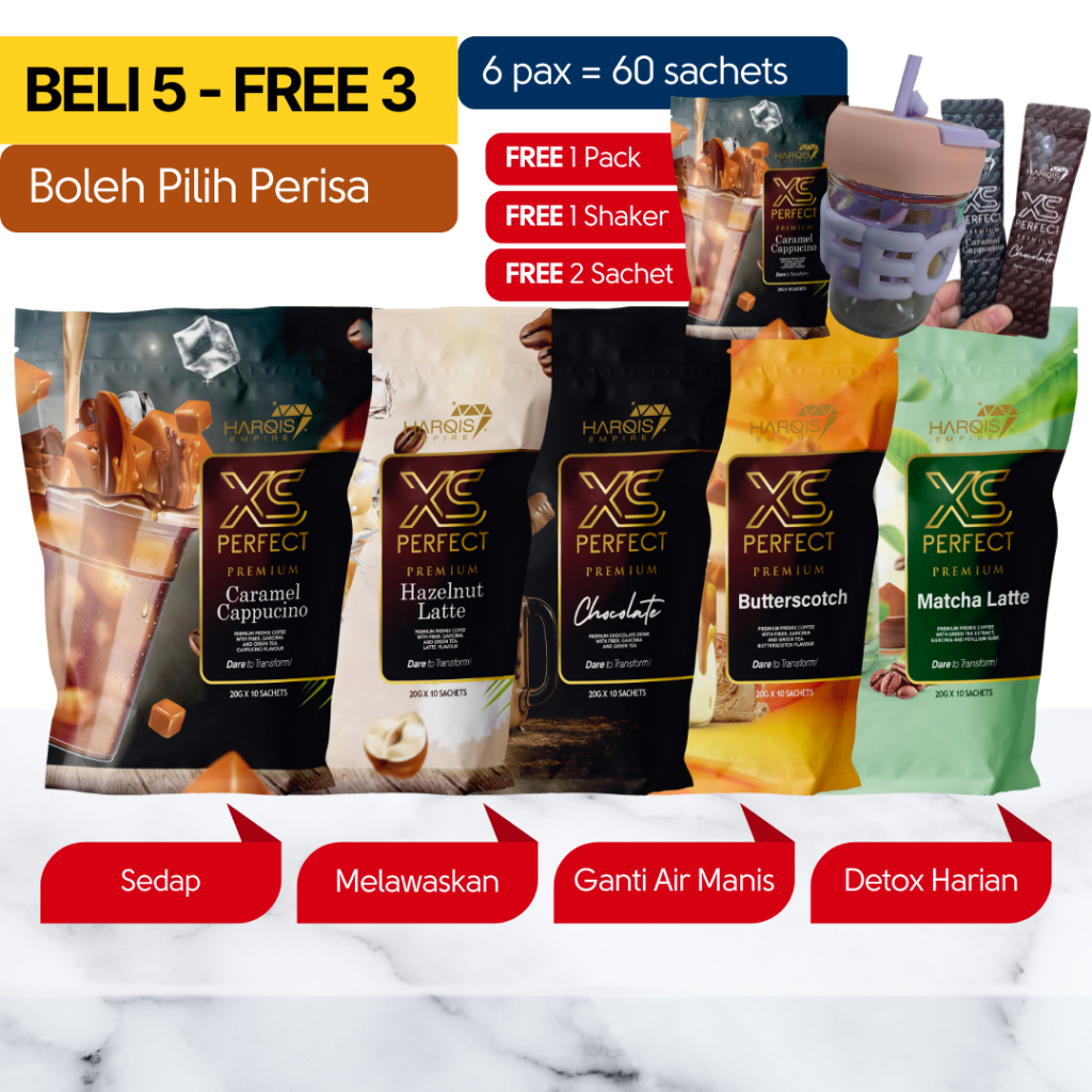 [Buy 5 Free 3] XS Perfect Premium Series Minuman Sedap Detox ...