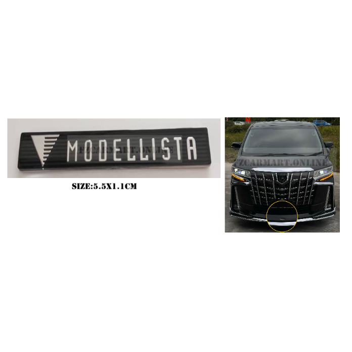 TOYOTA MODELLISTA BODYKIT SKIRTING EMBLEM LOGO - (ABS) | Shopee Malaysia