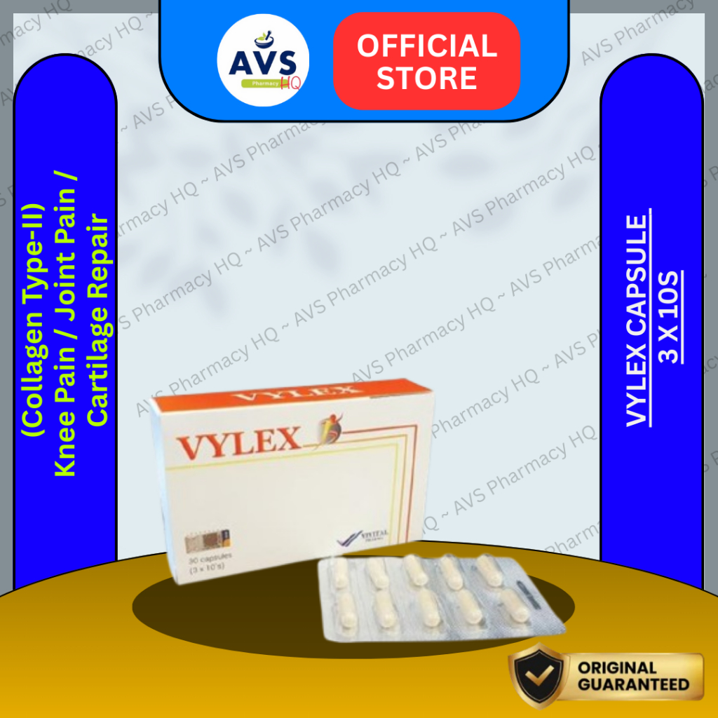 VYLEX CAPSULE 3 X 10S / B5F1 (Collagen Type-II : Knee Pain / Joint Pain ...