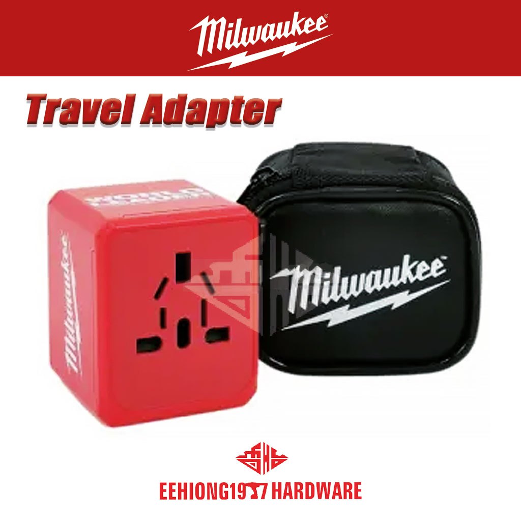MILWAUKEE Universal Travel Adaptor USB Charger Type C Charge Multi ...