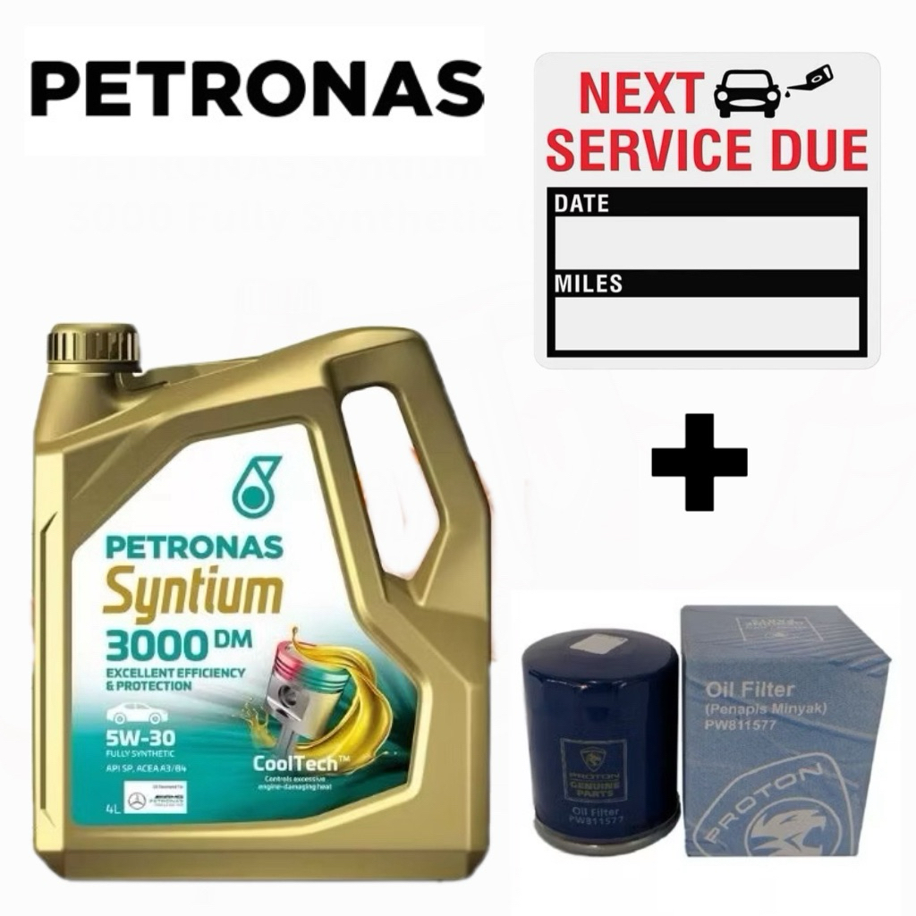Petronas Syntium 3000 SN+ 5W30 Fully Synthetic Engine Oil (4 liter) For ...