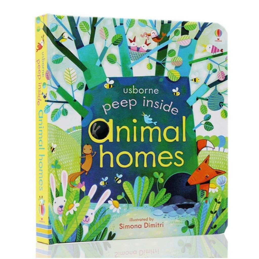 Usborne Peep Inside Flip Book/Animal Homes/Early Learning Kids Story ...