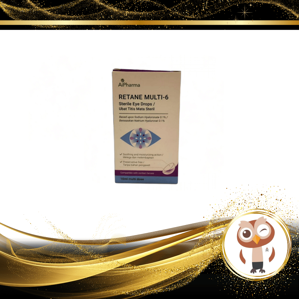 Preferred +】AIPHARMA RETANE MULTI-6 STERILE EYE DROPS 10ML | Shopee ...