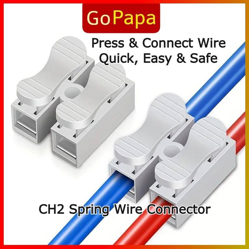 CH-2 Wire Cable Quick Connectors 2-in 2-out Easy, Quick & Safe Wiring ...