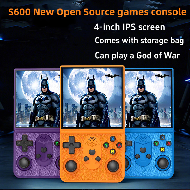 Gameboy S600 Handheld Game Console, Support PSP PS1 18000+Games, 4 Inch ...