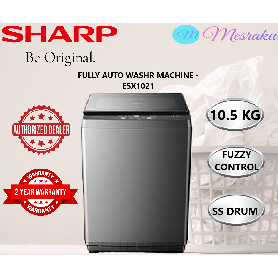 SHARP 10.5 KG FULLY AUTO WASHER MACHINE- ESX1021 | Shopee Malaysia