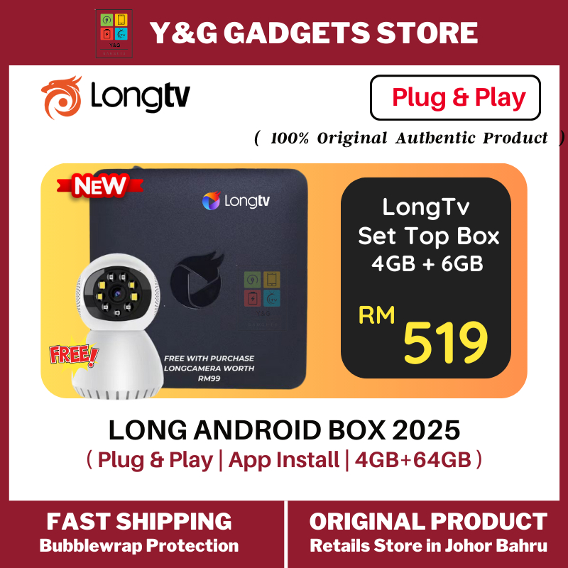 2025 】LONG Box Android TV With Full Channel Certified By MCMC | 4GB ...