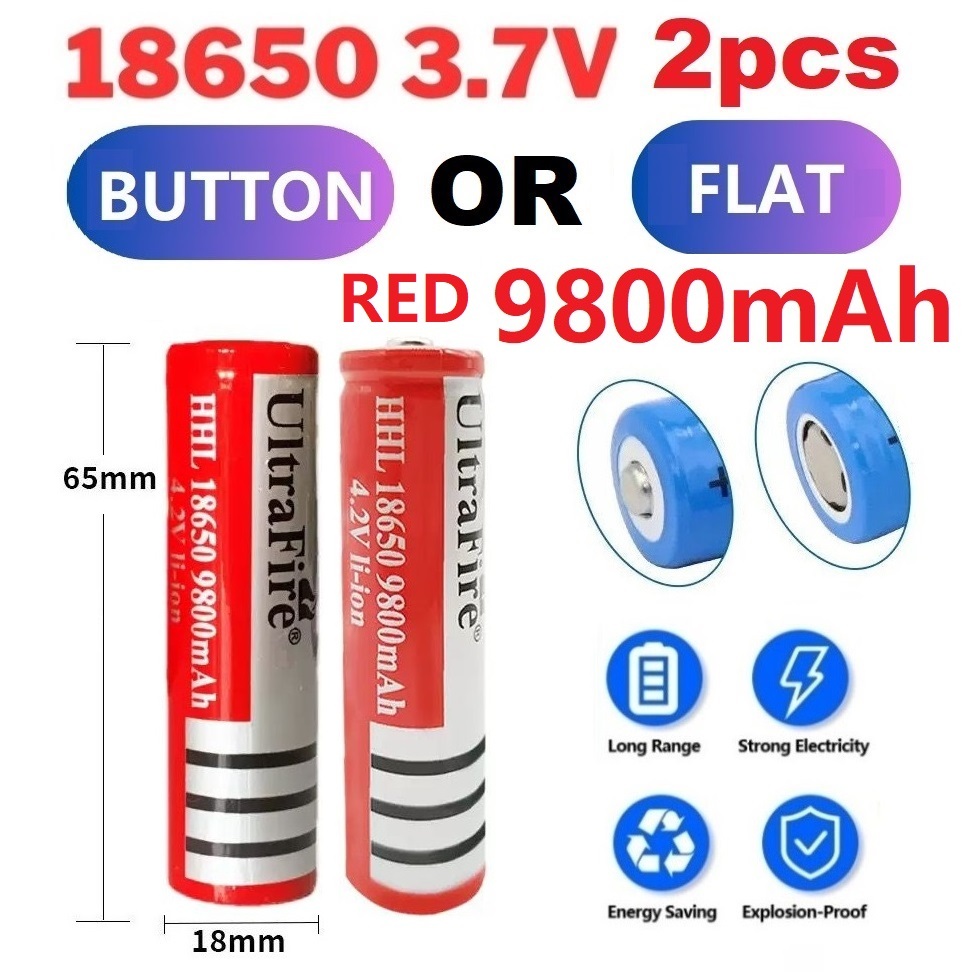 HOMIEE Smiling Shark Batery 18650 Batteri 3.7V Lithium Rechargeable ...