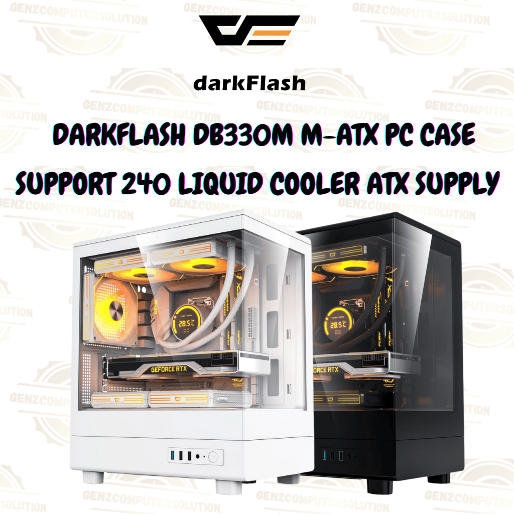 [DarkFlash DB330M] M-ATX PC Case Desktop Chassis GPU Clearance 300mm ...