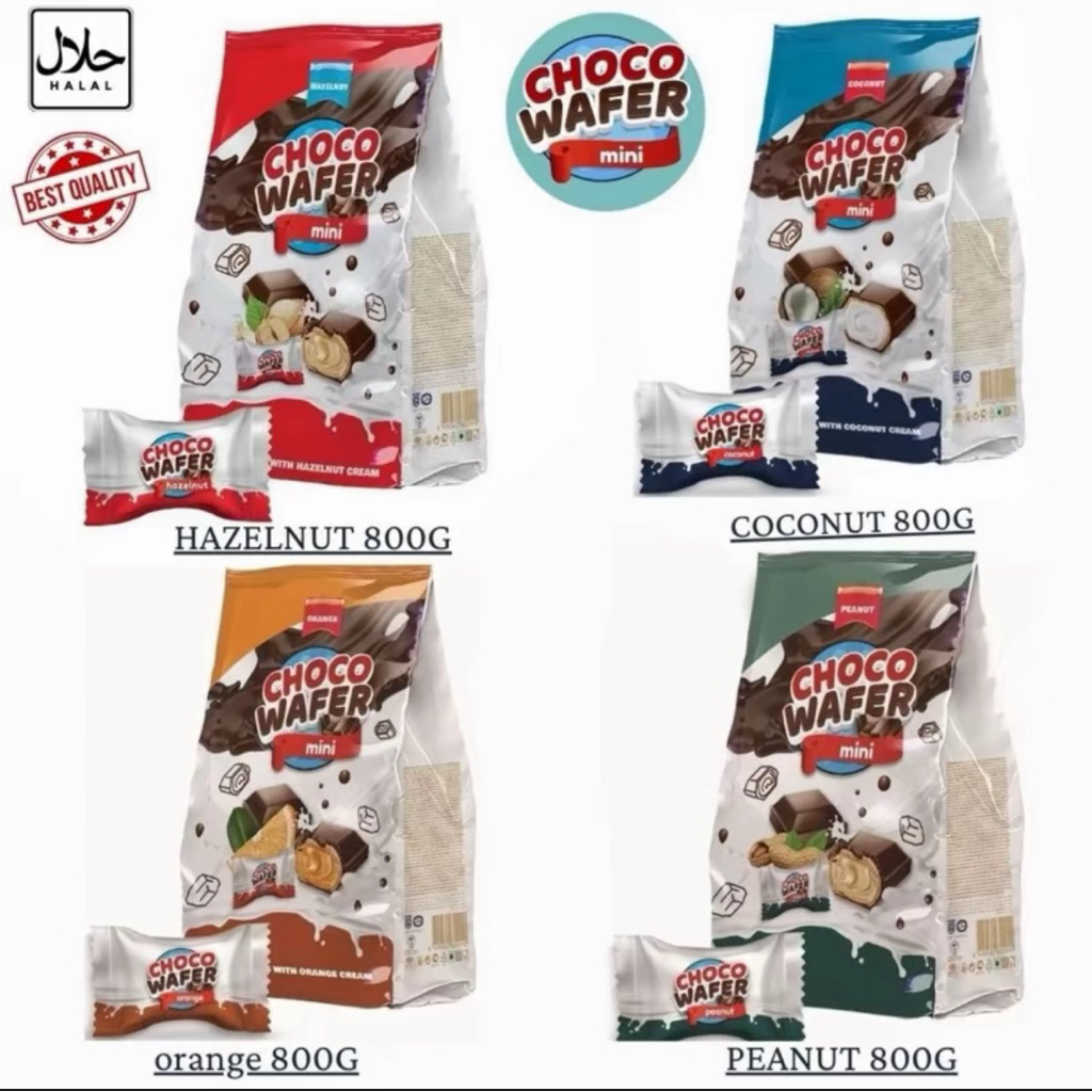 Choco Wafer Mini Assorted Flavors 800g | Shopee Malaysia