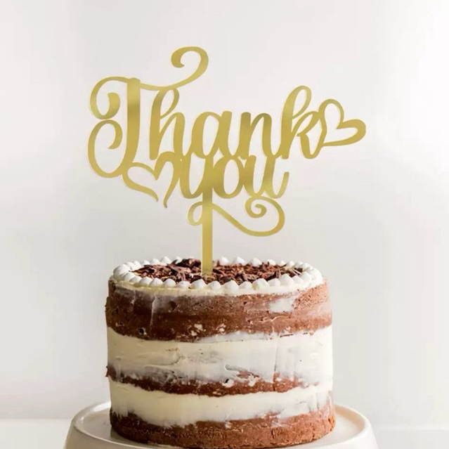 Thank You Cake topper ready stock / thank you topper decoration ...