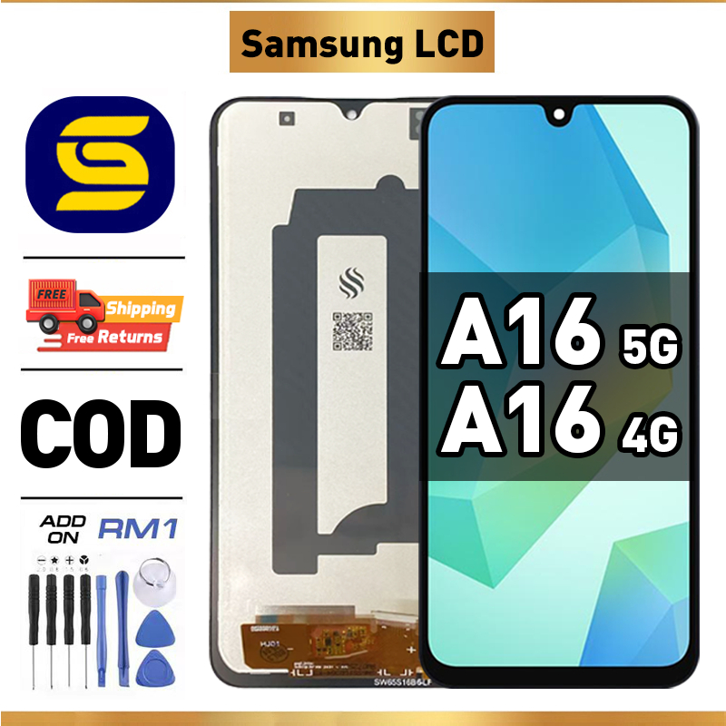 LCD SAMSUNG A16 5G/ A16 4G Compatible For Glass Original Touch Screen ...