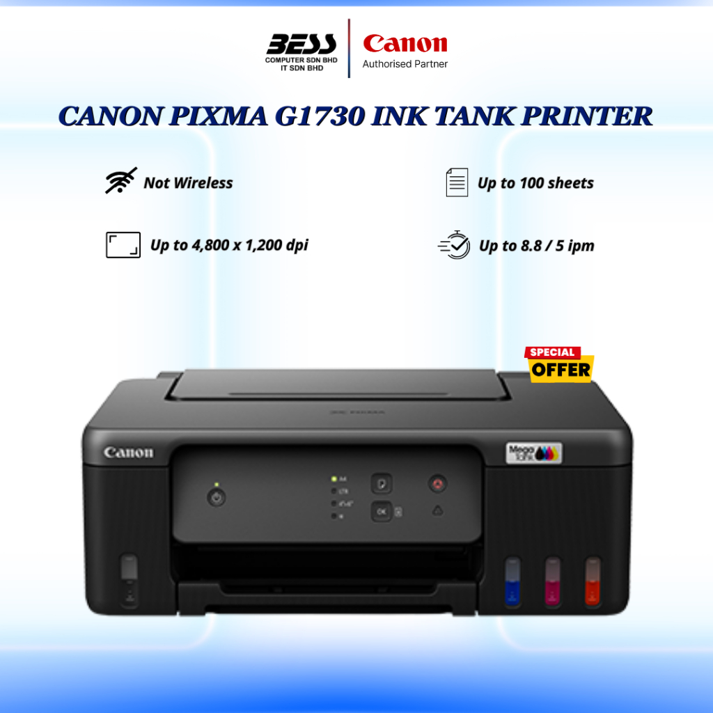 [PRE-ORDER] CANON PIXMA G1730 INK TANK PRINTER | Shopee Malaysia