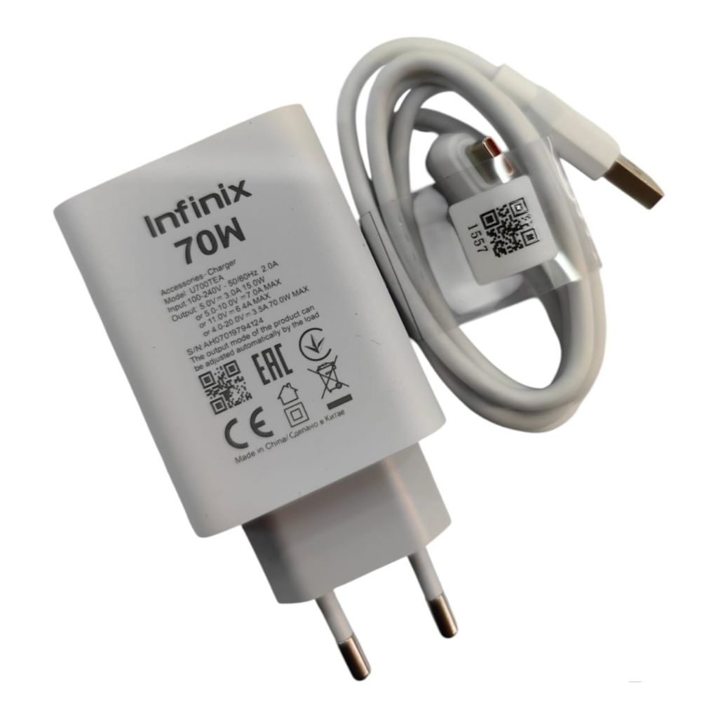 Infinix GT 20 Pro Fast Charging Adapter 70W Fullset Charger 6A Type-C ...