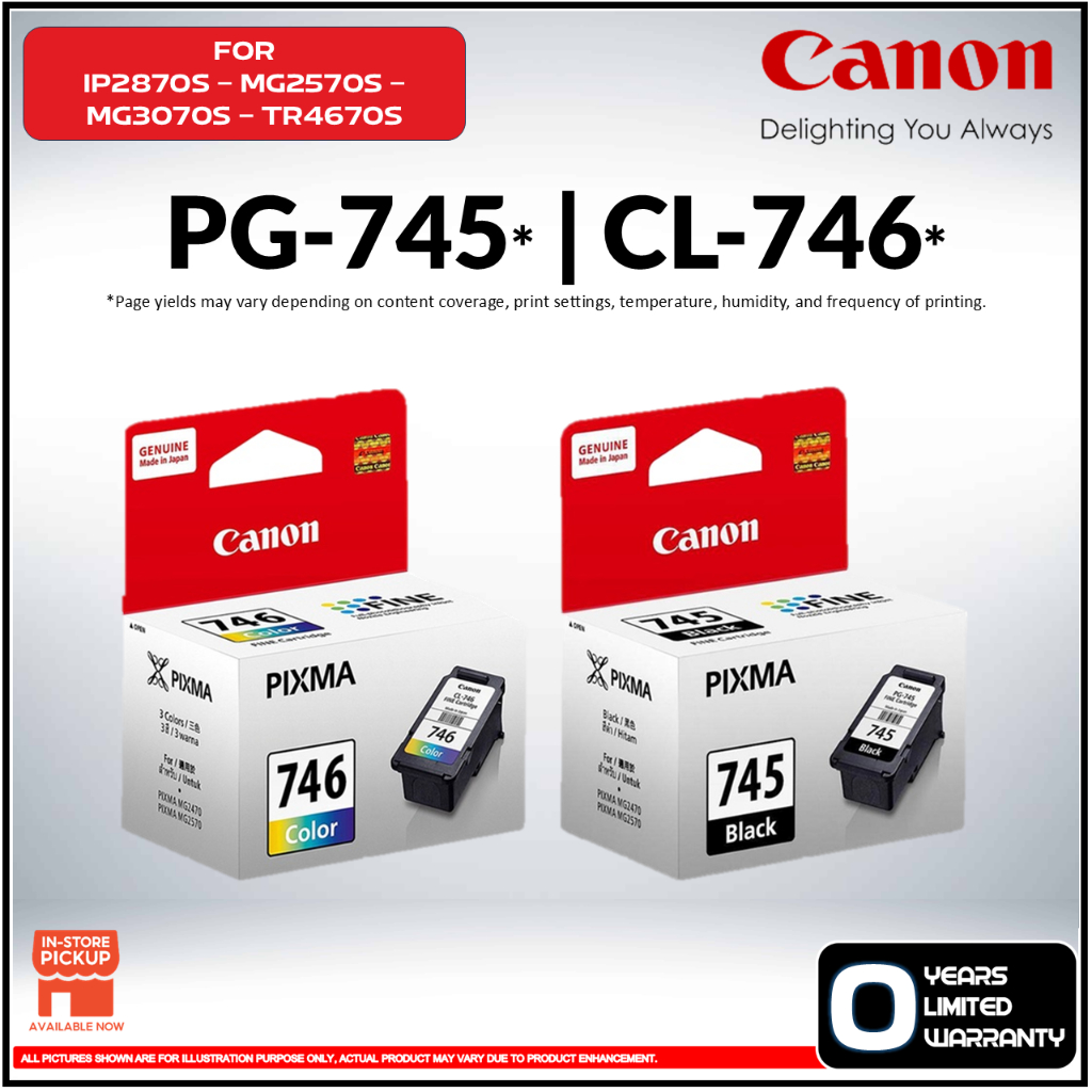 Canon PG-745 & CL-746 Ink Cartridges – Genuine Replacement For PIXMA ...