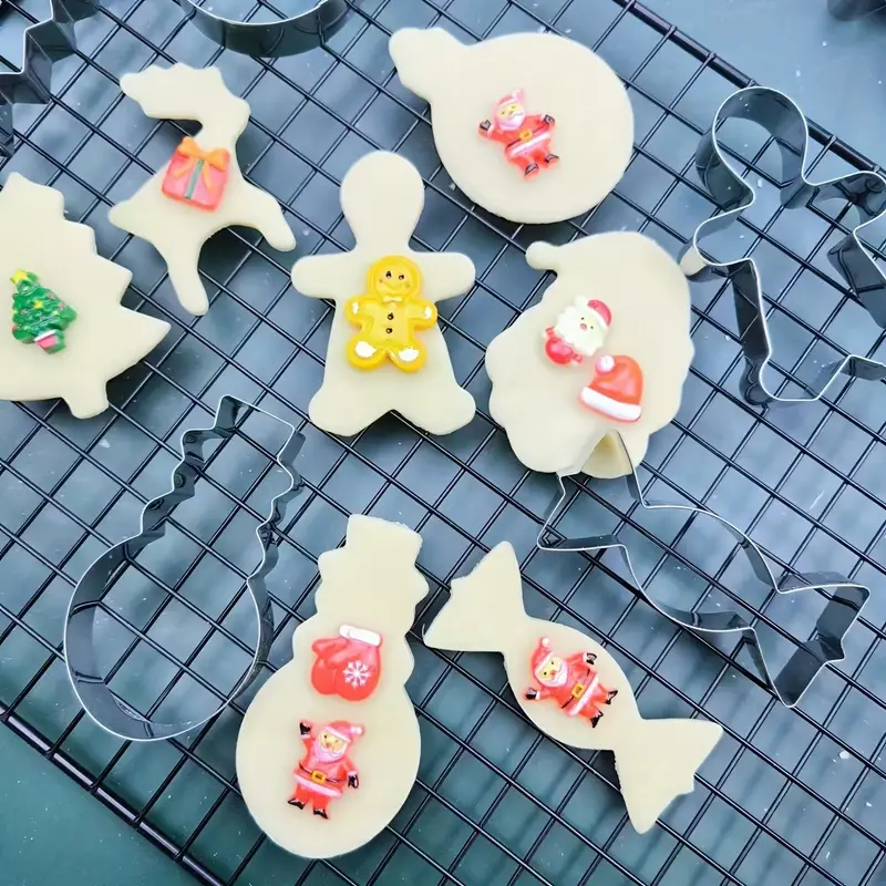 Xmas cookie shapes 9pcs Set - Stainless Steel Shapes for Baking Tools ...