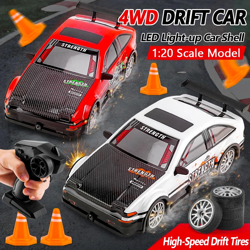 Remote Control Drift 4WD 2.4GHz RC 1:20 Drift Racing GTR AE86 Car Model ...