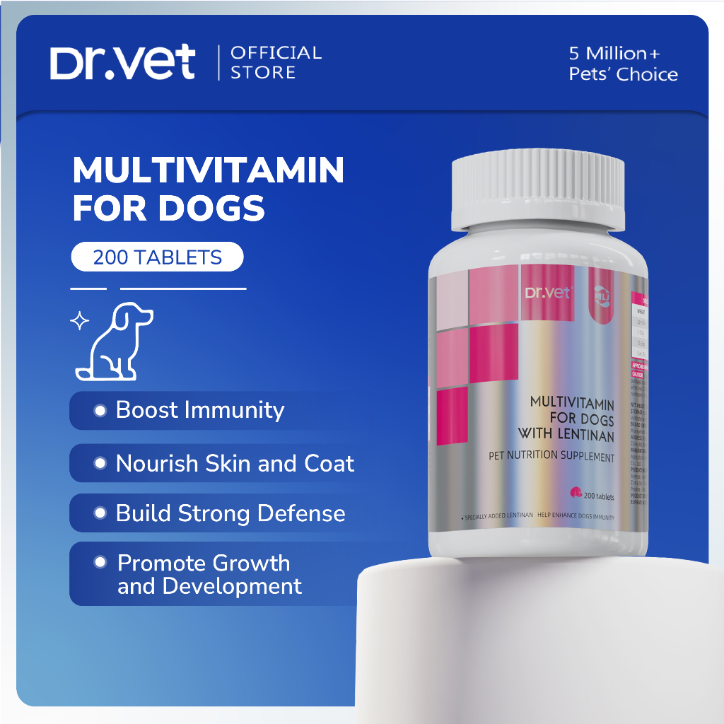 Dr.Vet Multivitamin for Dogs with Lentinan (200 Tablets) | Shopee Malaysia