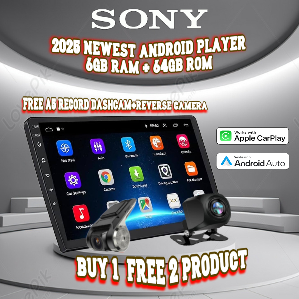 Newest Sony 9"/10" QLED Screen Android Car Player (6GB Ram+64GB Rom ...