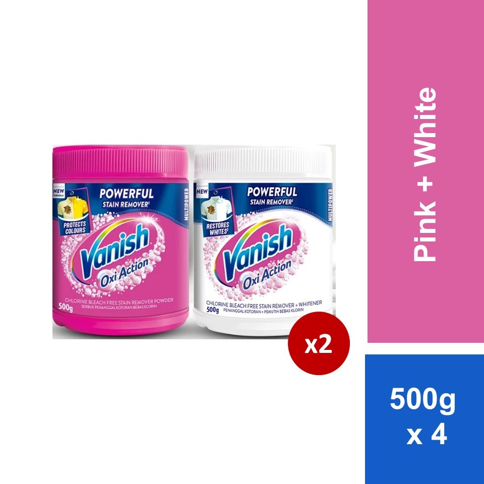 [Bundle of 4] Vanish Stain Remover Detergent Powder 500g | Shopee Malaysia