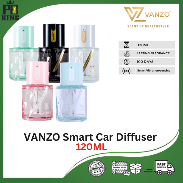 [NEW] VANZO Smart Car Diffuser, 120ML, Smart Vibration Sensor, Multiple ...