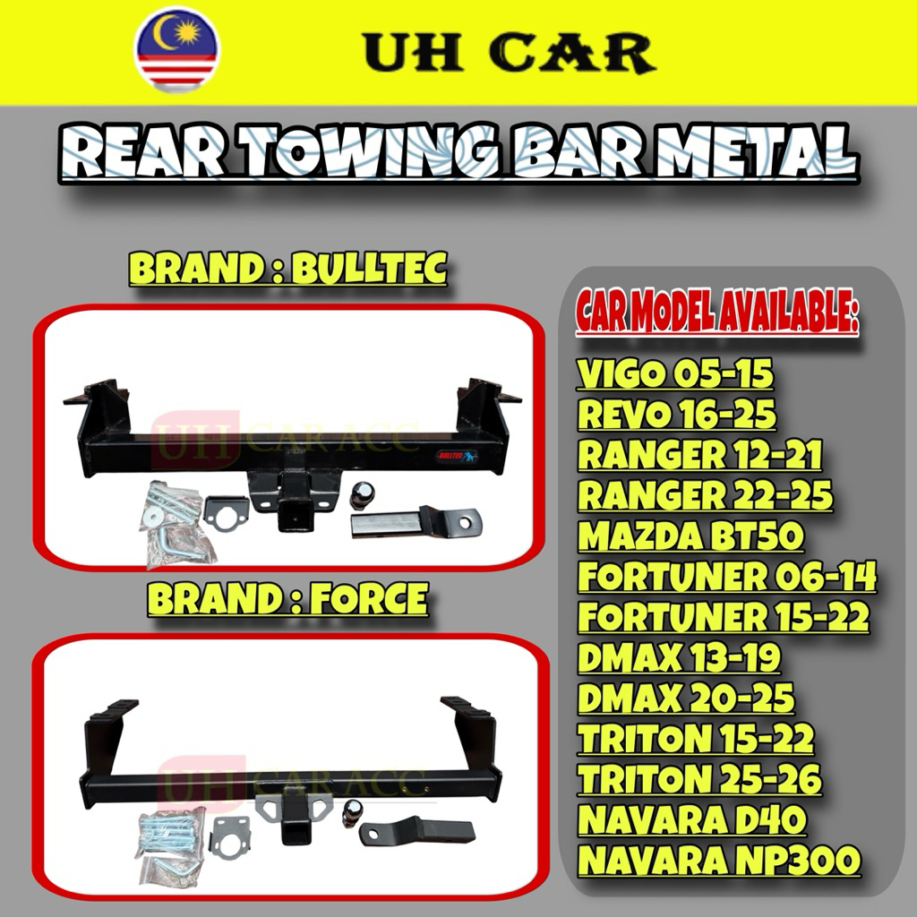 (BULLTEC / FORCE)TOW BAR Towing Bar Trailer Rear Bull Bar Hilux ...