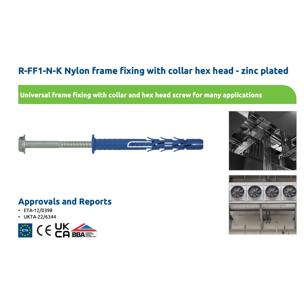 Rawlplug Nylon Frame Fixing with HEX HEAD Screw (6pc) | Shopee Malaysia
