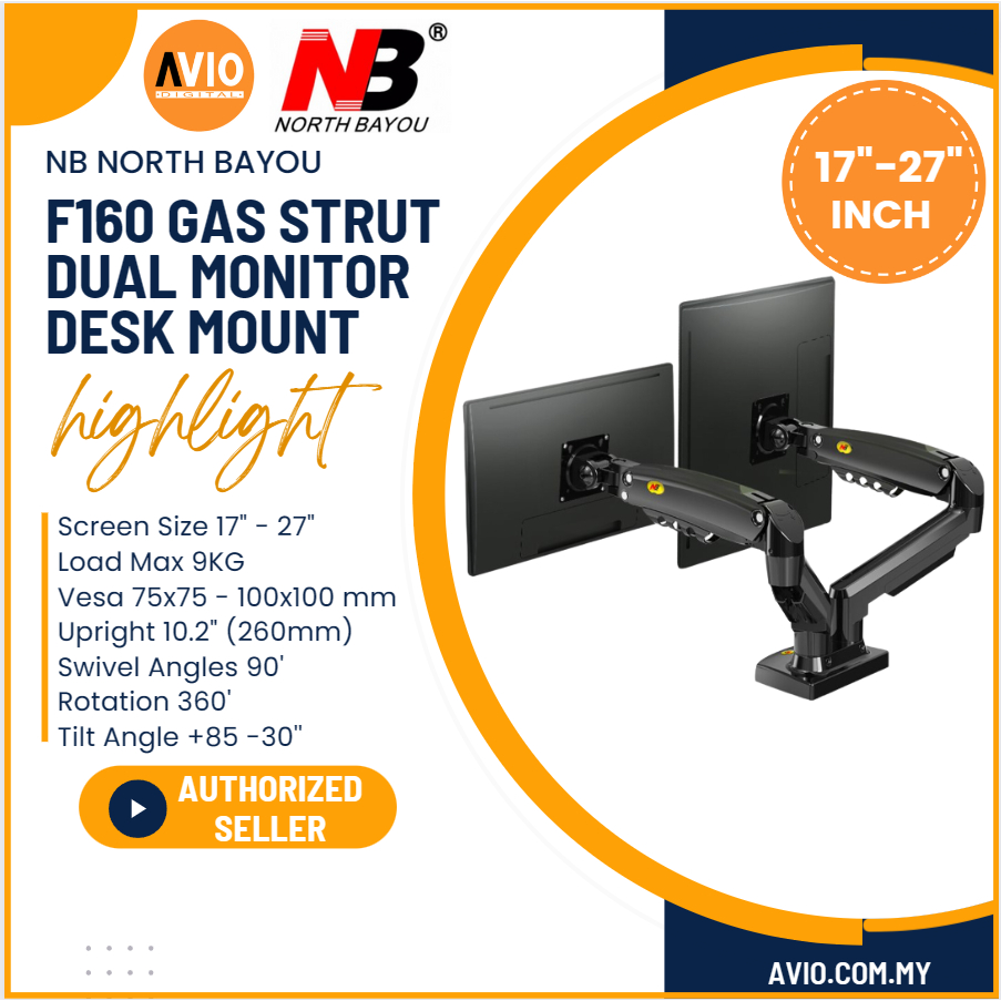 NB NORTH BAYOU 17 19 20 22 24 27 Inch Double Dual 2 Arm Table Mount ...