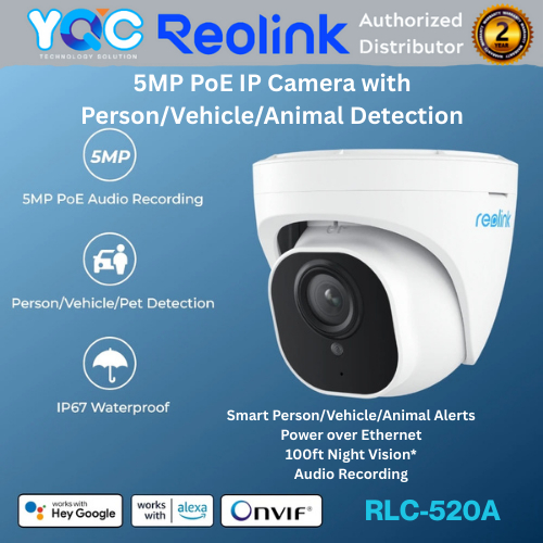 Reolink RLC-520A P324 5MP Person/Vehicle Detection PoE Indoor Outdoor ...