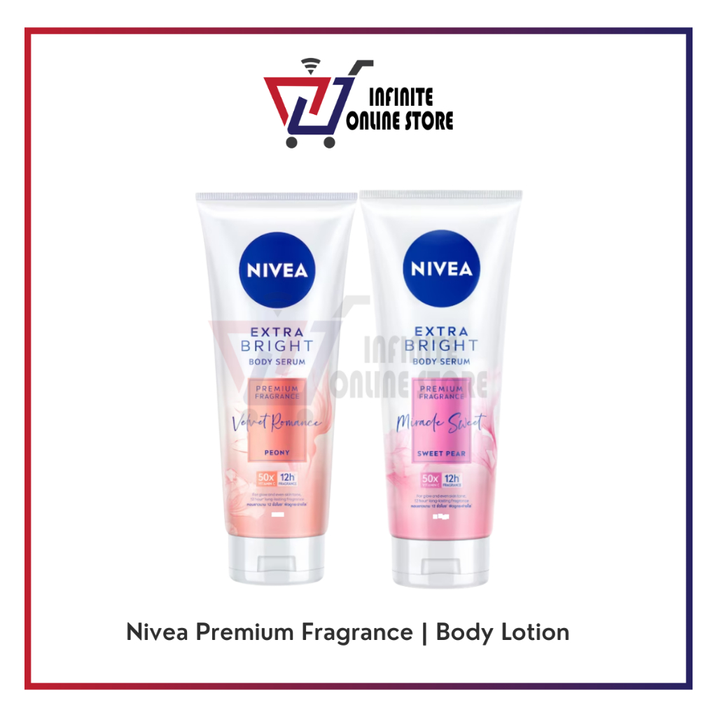 NIVEA Extra Bright Premium Fragrance Body Serum (Velvet Romance ...