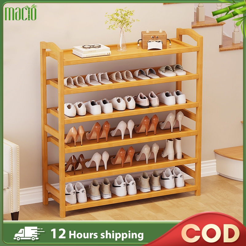【Lifetime Warranty】Bamboo Rak Kasut Shoe Rack 4/5/6/7 Layer Rak Kasut ...