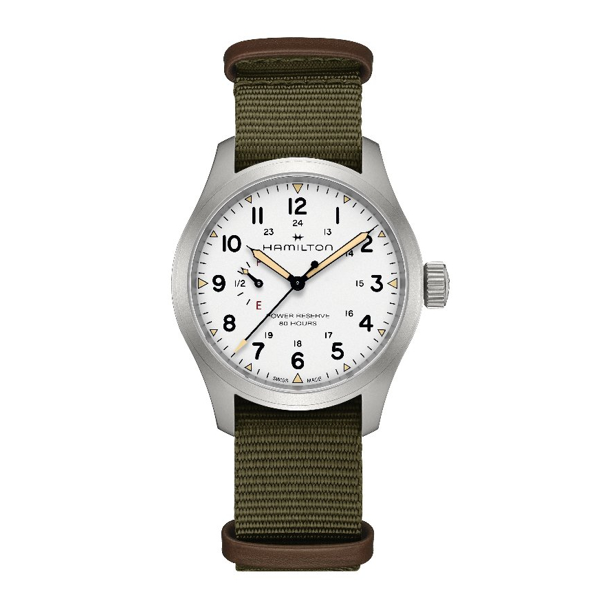 Hamilton Khaki Field Mechanical Power Reserve Indicator Men's (40mm ...