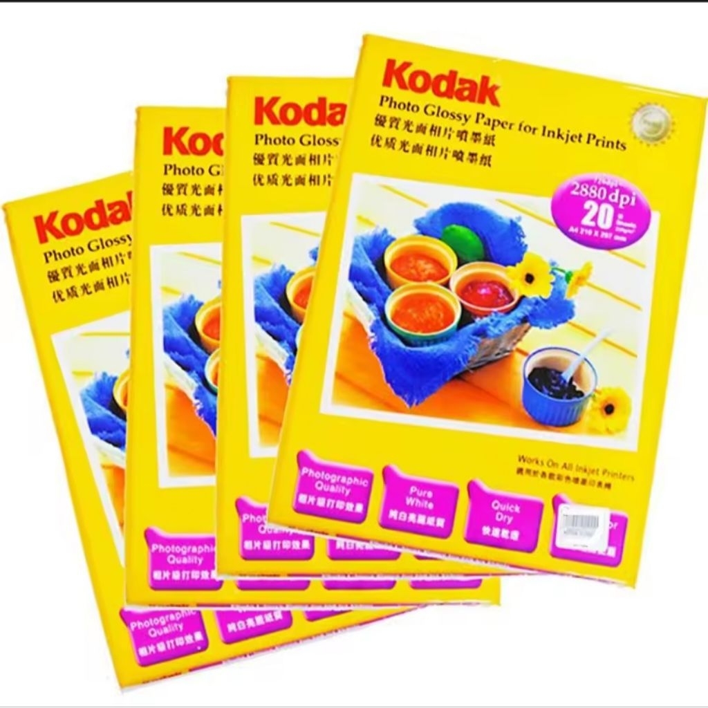 A4 Kodak Glossy Photo Paper 235gsm/pack A4 Waterproof Glossy/Made in ...