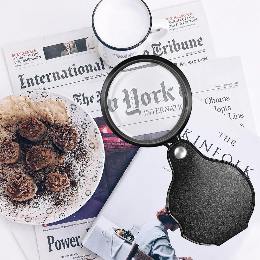 HH334 放大镜 Mini Magnifying Glass 10X Pocket Magnifier Pocket Reading ...