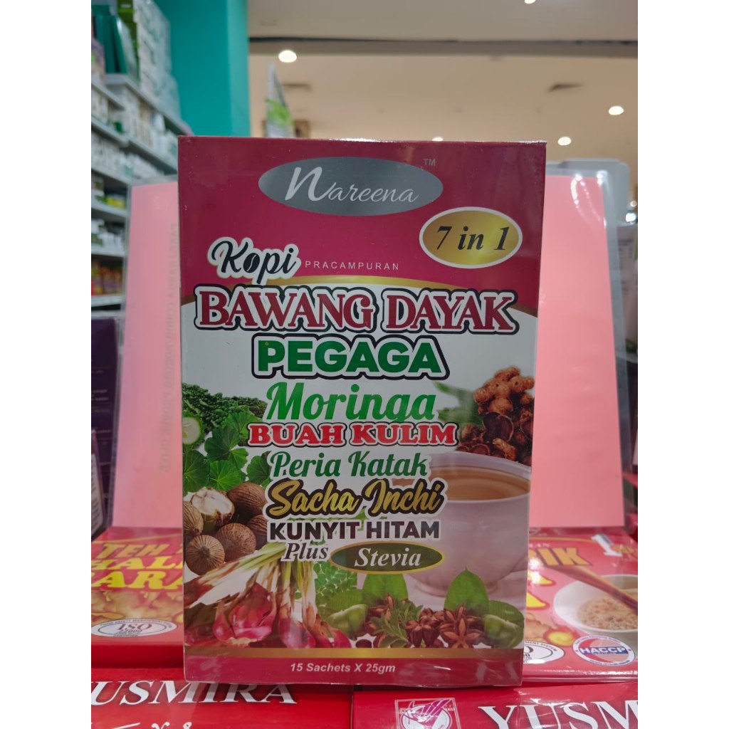 Nareena Kopi Bawang Dayak Pegaga Moringa Buah Kulim Peria Katak Sacha ...