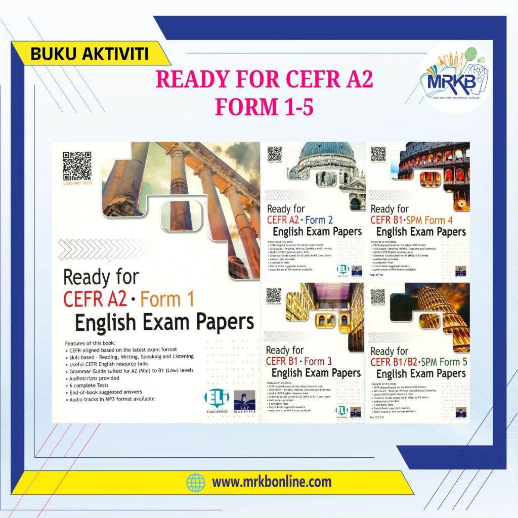 READY FOR CEFR A2 FORM 1-5 - ENGLISH EXAM PAPERS | Shopee Malaysia