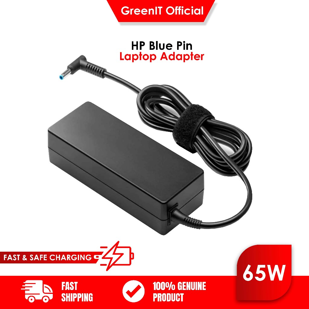 HP Laptop Charger | Blue Pin | EliteBook ProBook Pavilion ZBook Envy ...