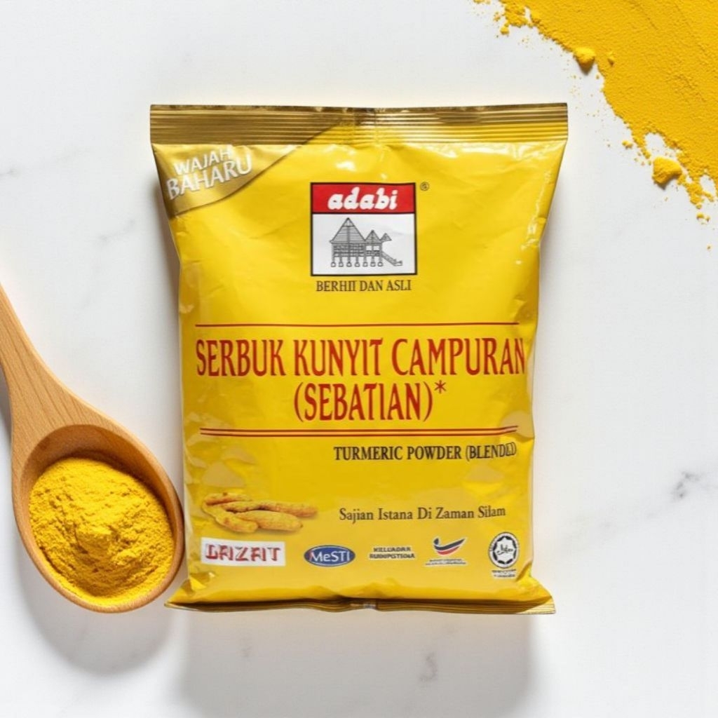 Serbuk Kunyit Campuran Asli Jenama ADABI 500gram (Turmeric Powder ...