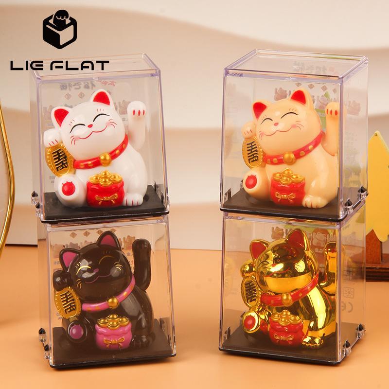 Solar-Powered Fortune Cat Ornament – Mini 2-Inch Maneki Neko with ...