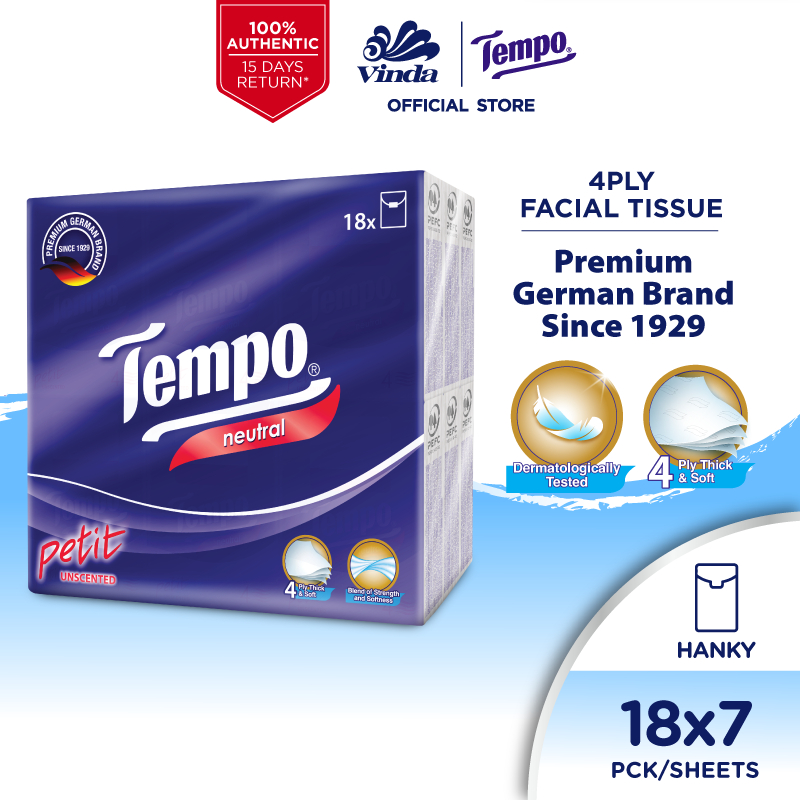 Tempo Petit Hanky 4ply Neutral Limited Edition (18x7s) | Shopee Malaysia