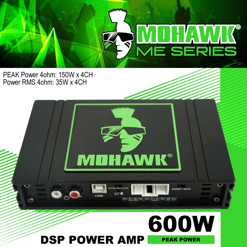 MOHAWK Car Audio 280W 6 CHANNEL DSP AMPLIFIER 192kHz 32-Bit Quad-Core ...