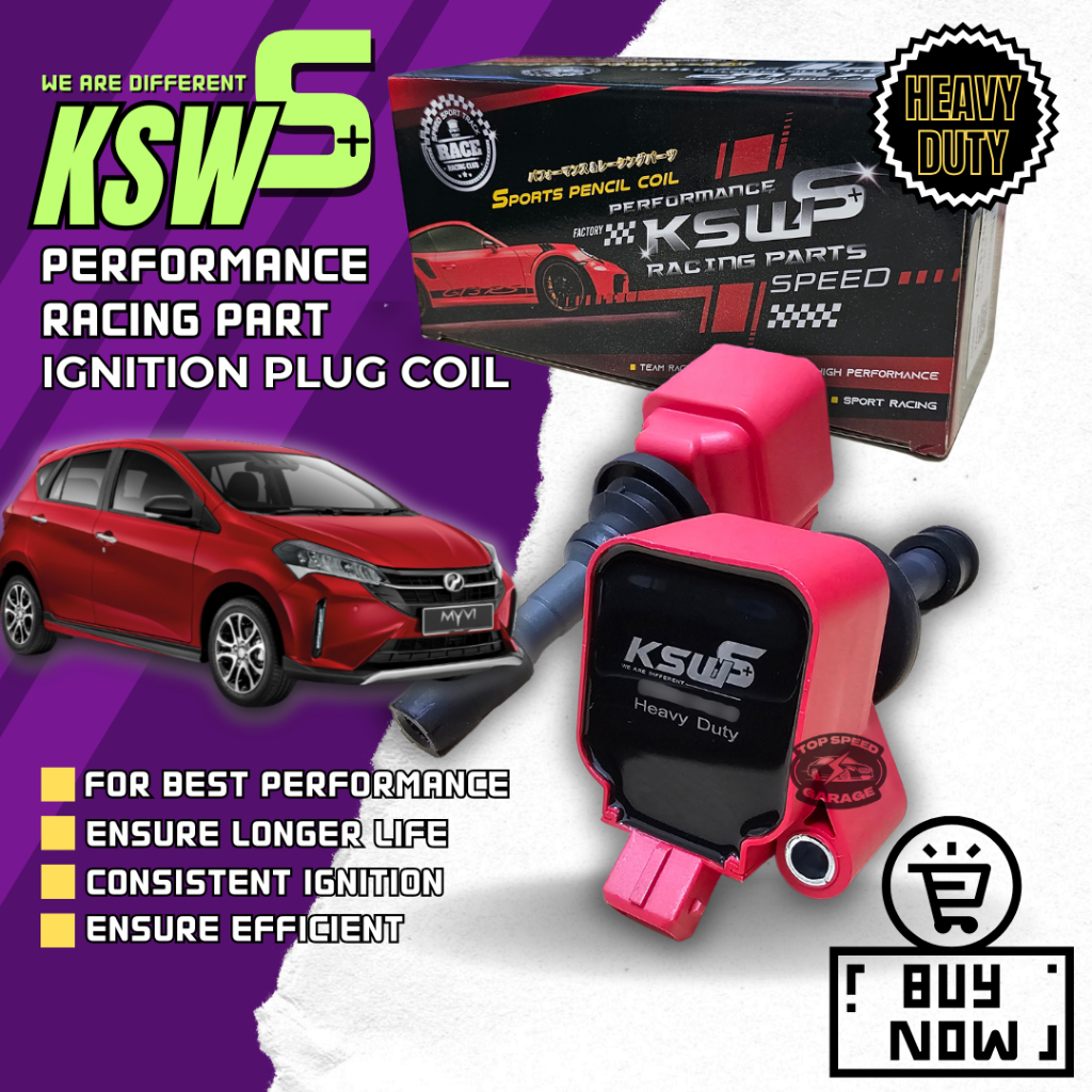 Perodua Myvi D20/M800 Gen 3 - KSW S+ Performance Ignition Plug Coil ...