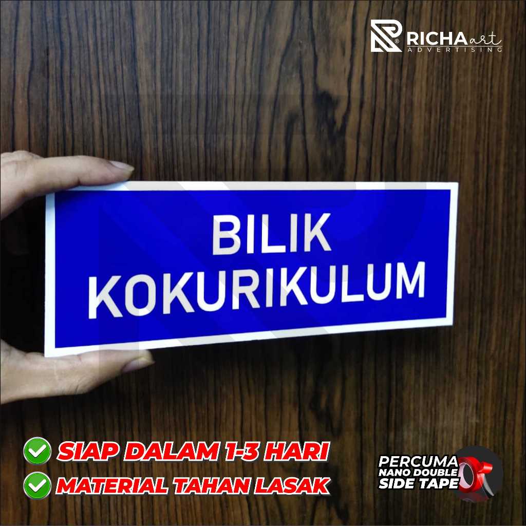 CUSTOM SIGNAGE ACP 3MM (8INCI X 3INCI) PREMIUM PAPAN TANDA BILIK,PINTU ...