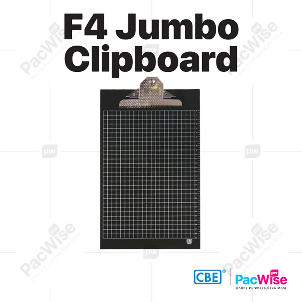 CBE Jumbo Clipboard ABS 1343 F4 Size / Durable Plastic Writing Board ...
