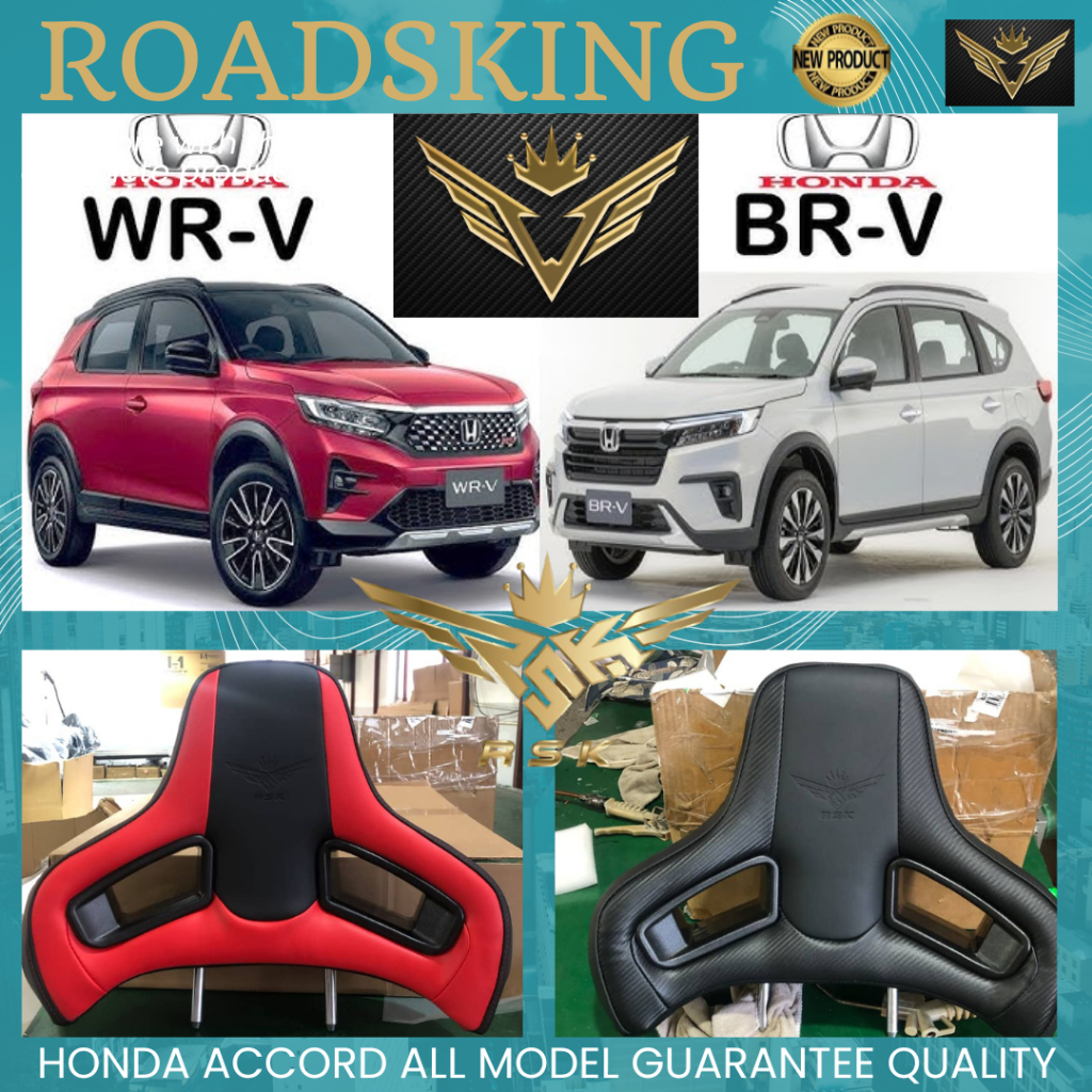 RSK SPORT SEAT PILLOW HEADREST PLUG & PLAY HONDA BRV WRV 2016-2025 ...