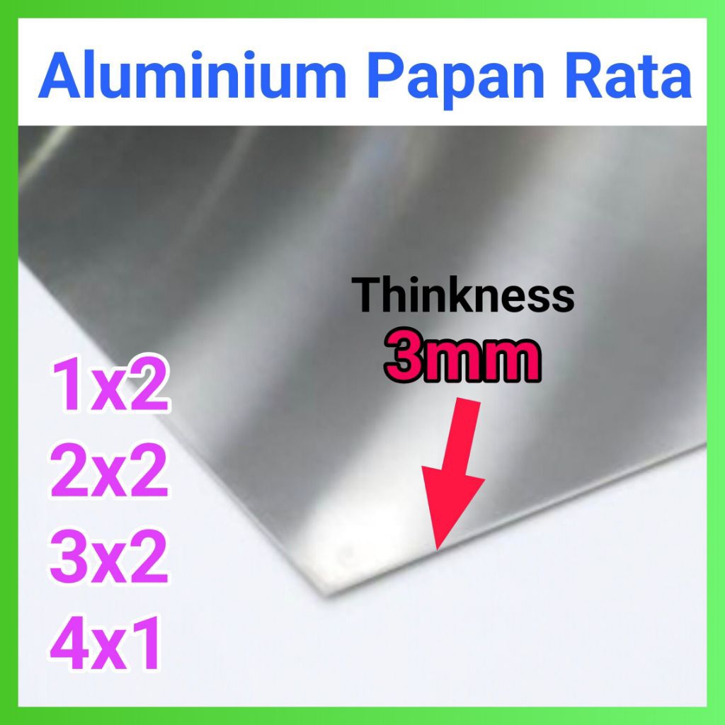 Papan Rata ALUMINIUM Plate 3mm Thinkness (PBR) | Shopee Malaysia