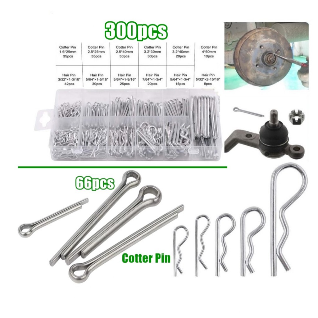 Cotter Pin Spring Pin Hair Pin Snap Pin R Clip Assortment Kit | Shopee ...
