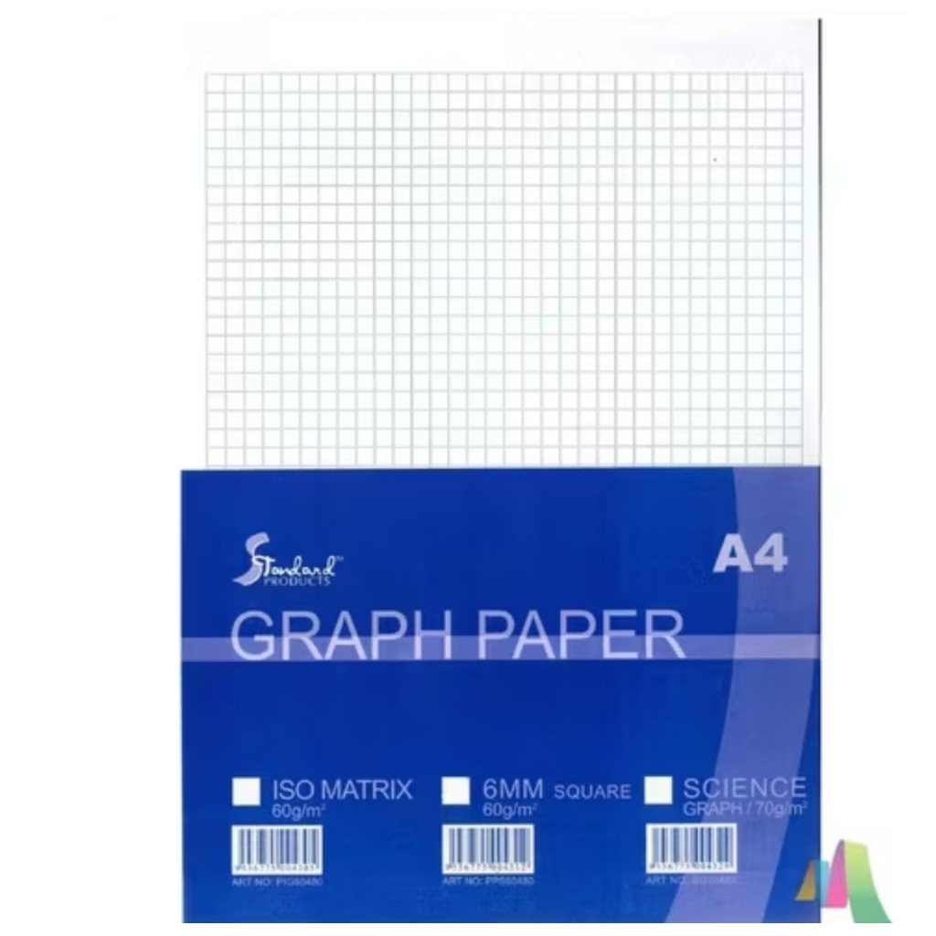 A4 Graph/Square 6mm/ Iso Metric/ Science Graph Paper 60gsm 70 gsm 20pcs ...