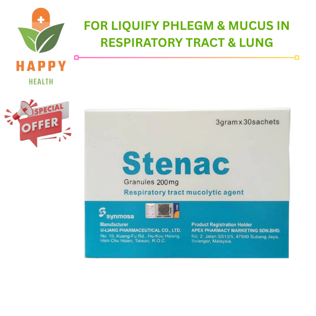 [ Exp 10/2028 ] Stenac Granules 200mg ( 1 Box X 30 sachets ) | Shopee ...